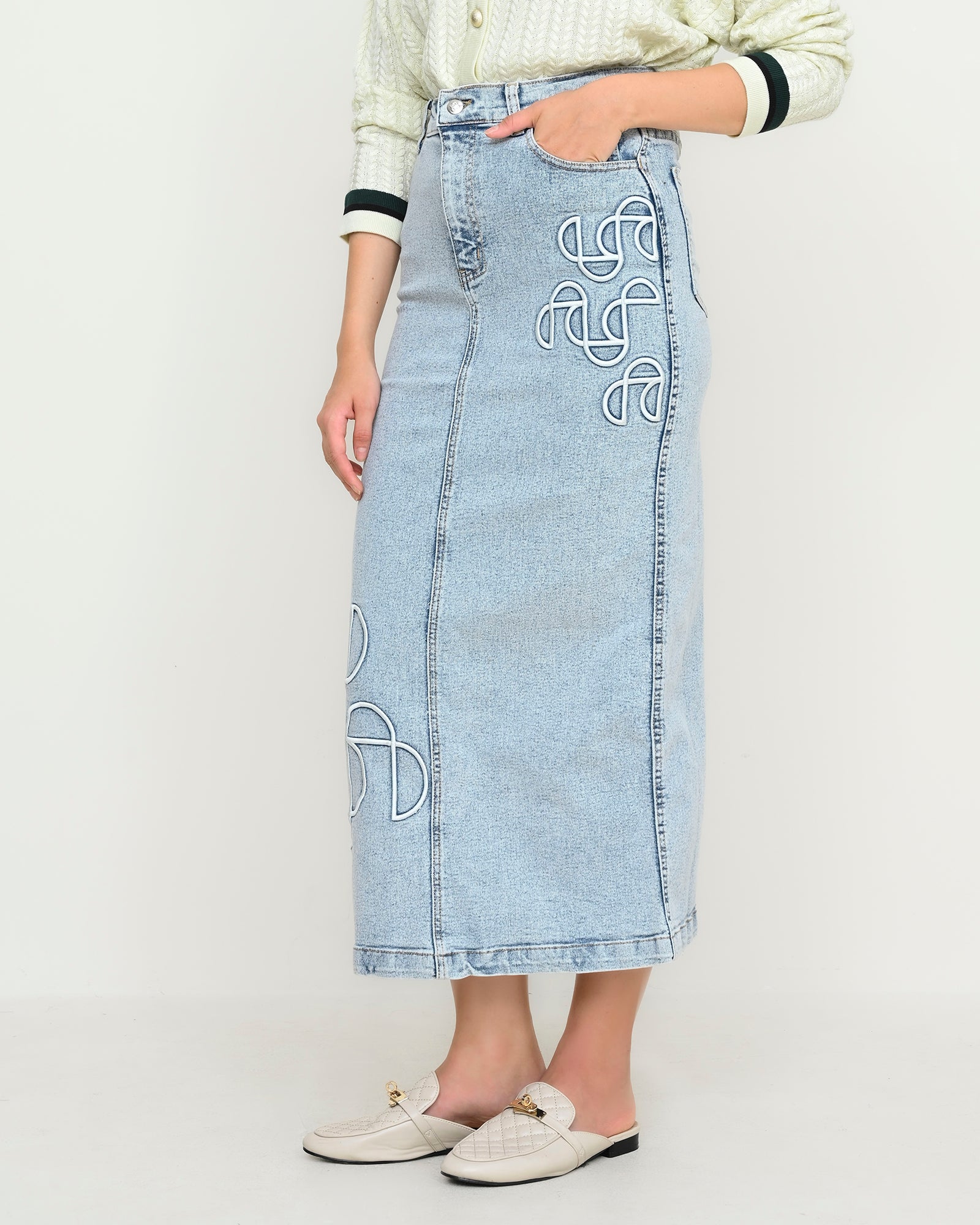RAENNE DENIM SKIRT – GEULIS